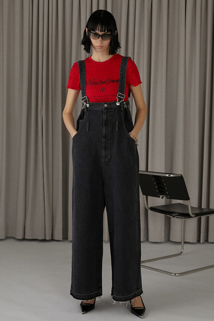 Loose Waist Two-way Salopette Pants
