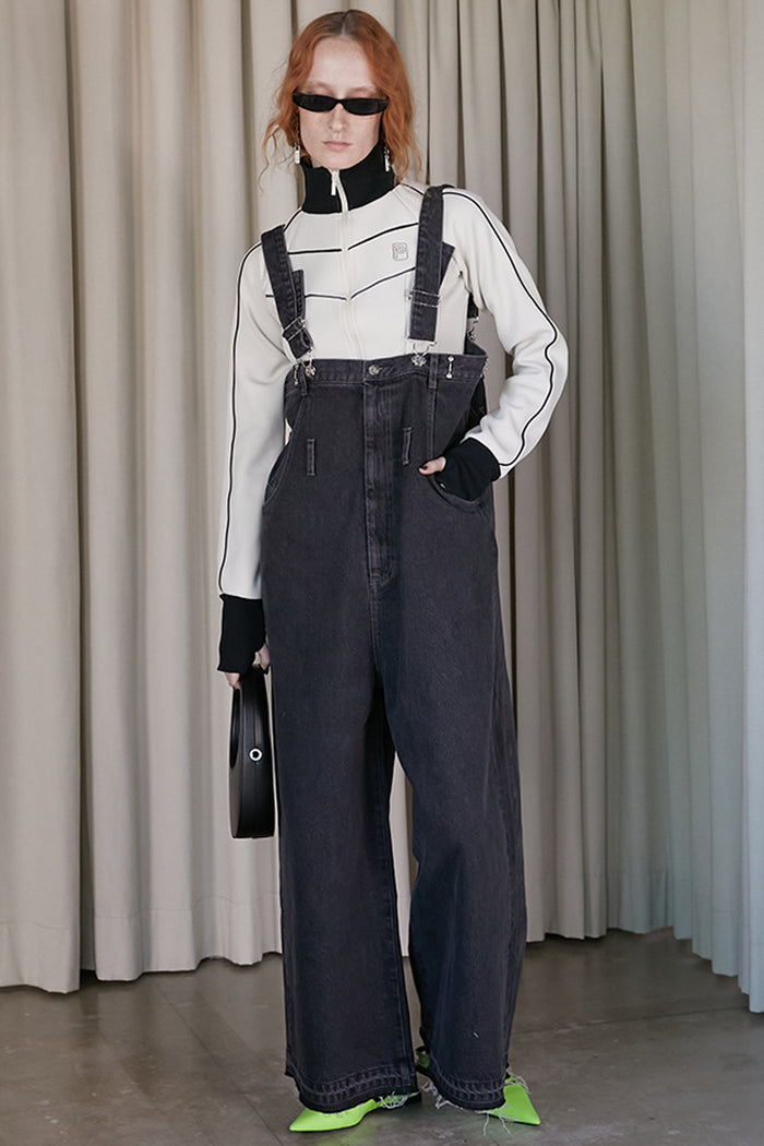 Loose Waist Two-way Salopette Pants