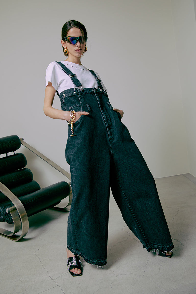 Loose Waist Two-way Salopette Pants